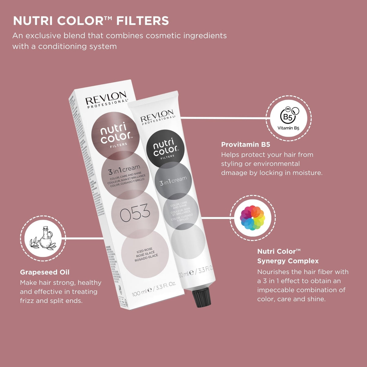 Revlon Nutri Color 3 in 1 Hair Cream Iced Rose 053 in Pakistan – The ...