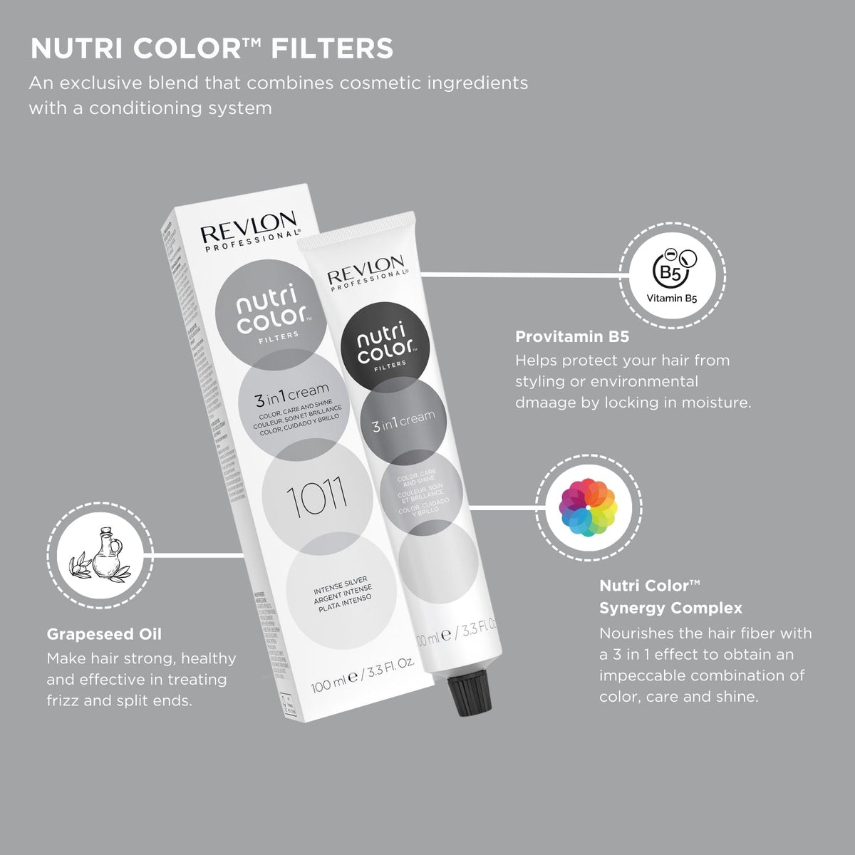 Revlon Nutri 3-In-1 Hair Color Intense Filters Silver 1011 In Pakistan ...
