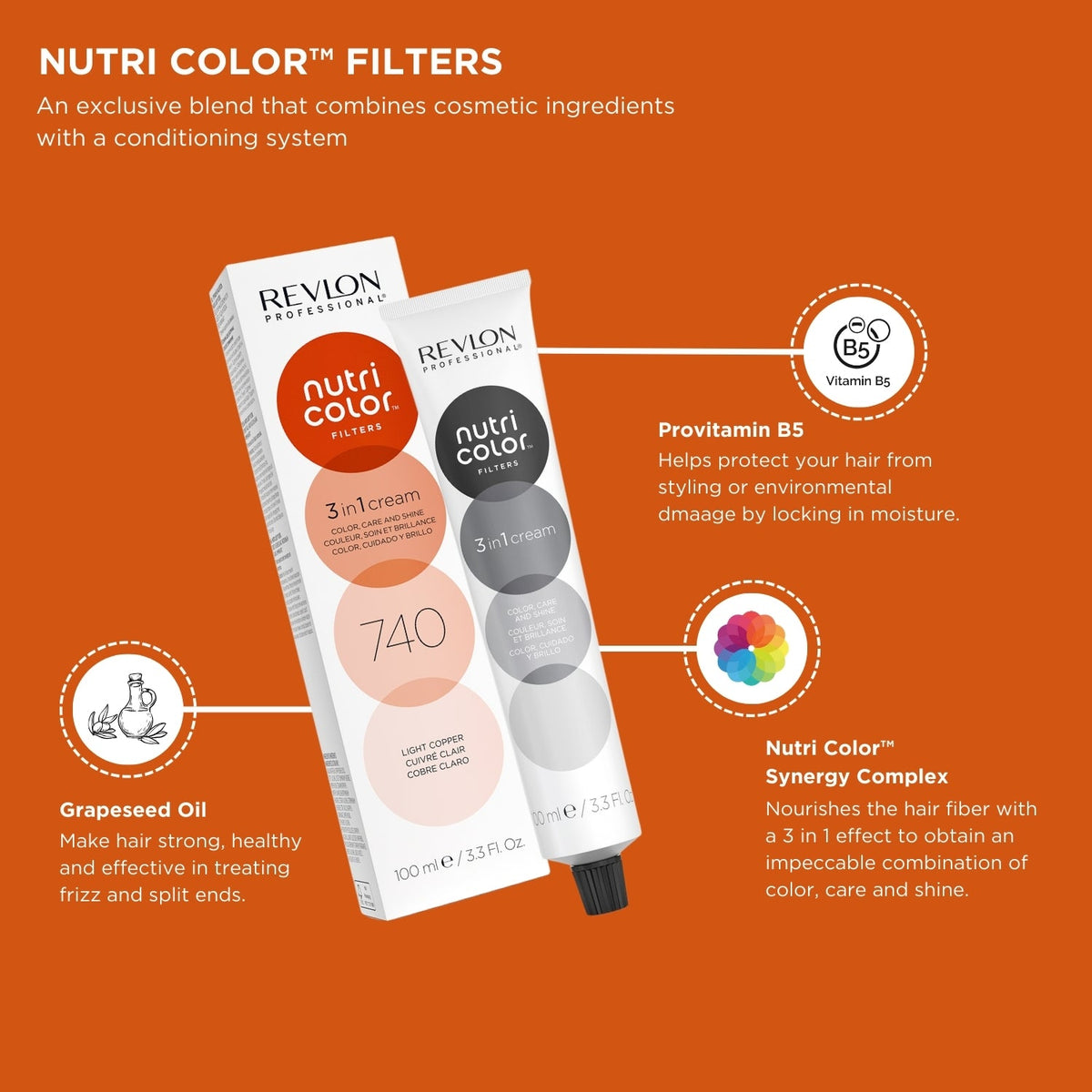 Revlon Nutri 3-in-1 Hair Color Filters Light Copper 740 In Pakistan ...