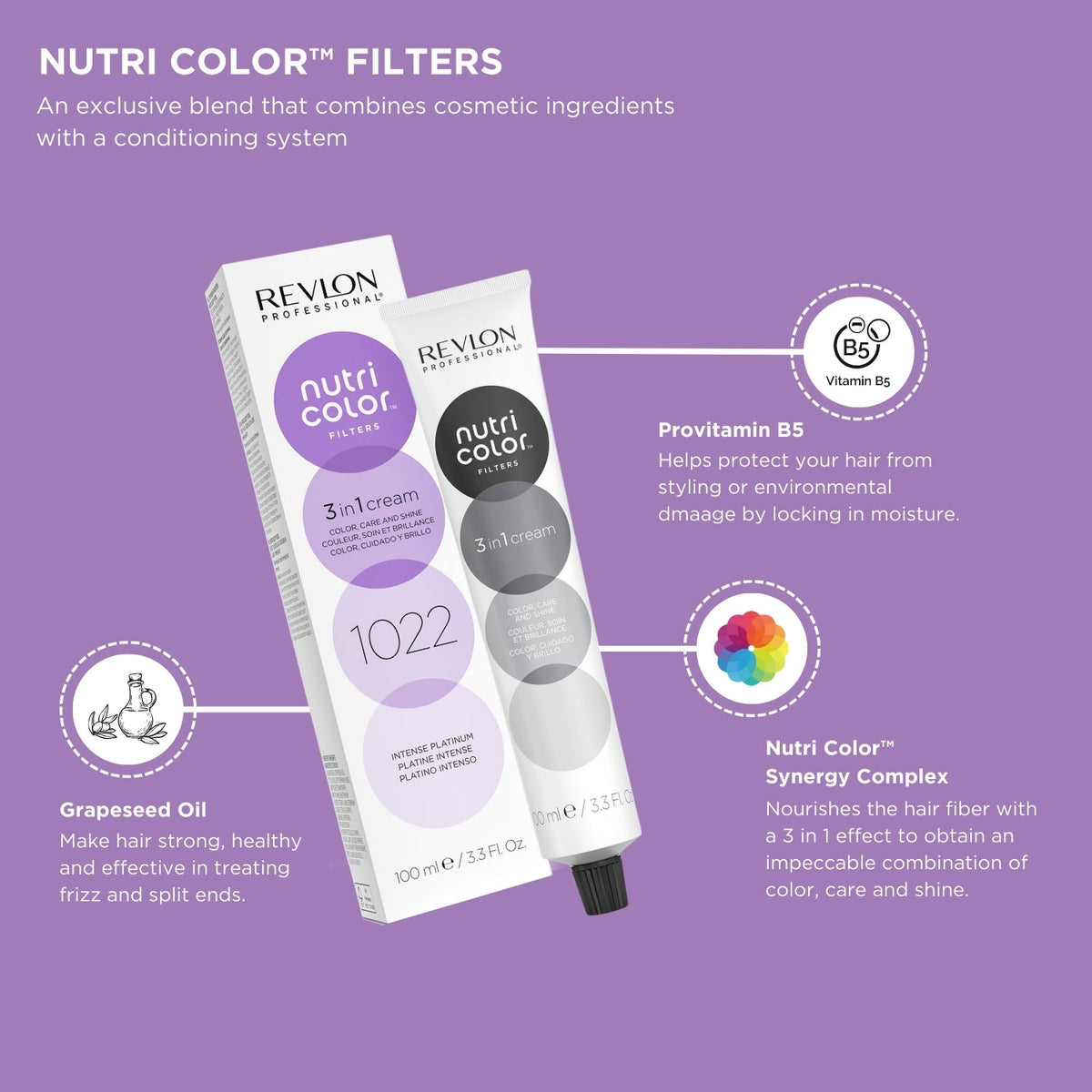 Revlon Nutri 3-In-1 Hair Color Filters Intense Platinum 1022 Pakistan ...