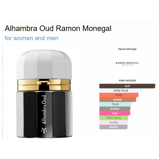 Alhambra Oud Extrait de Parfum Ramon Monegal 50mL Price In Pakistan ...