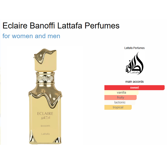 Lattafa Eclaire Banoffi Edp 100mL for Women Price In Pakistan – The ...